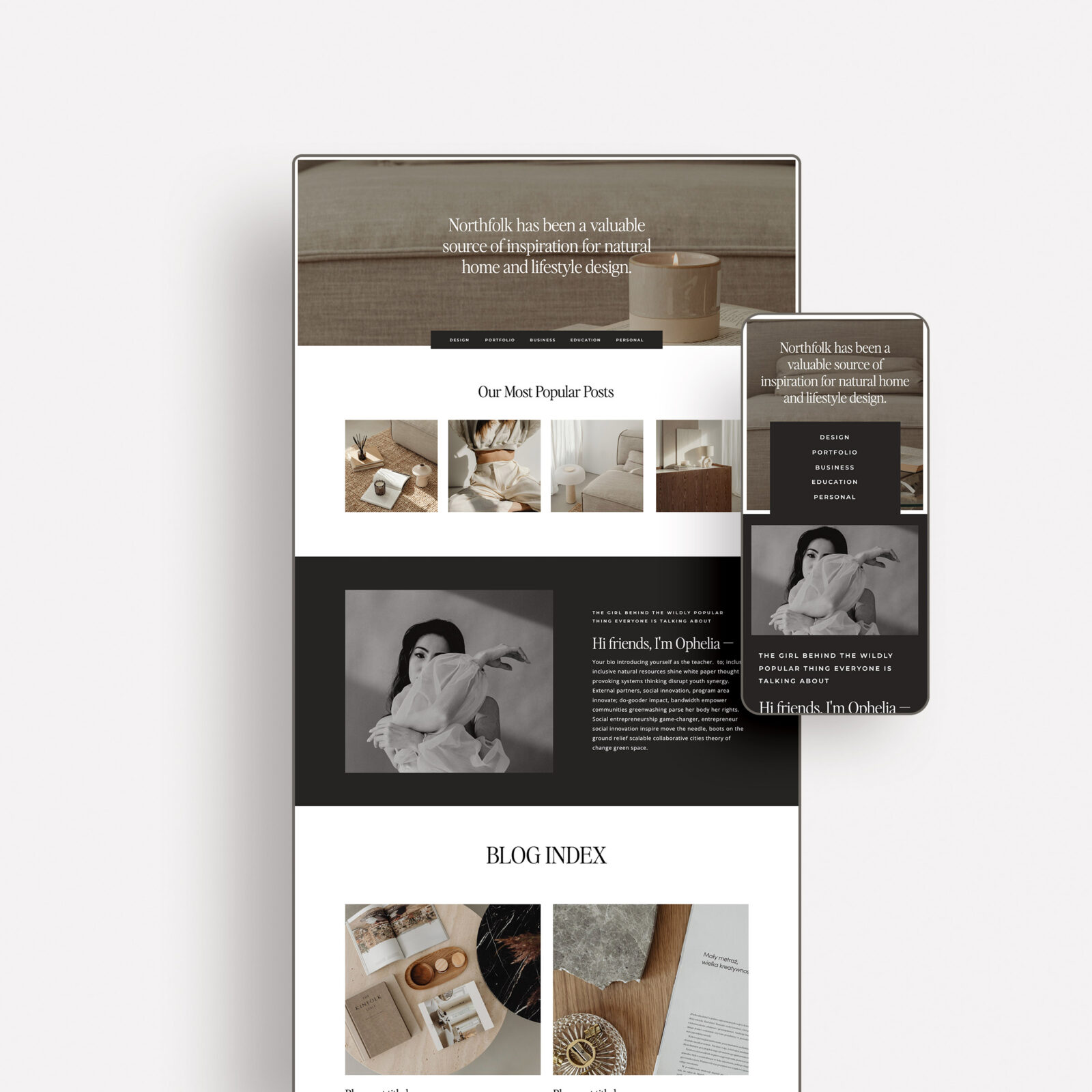 Showit Blog Template