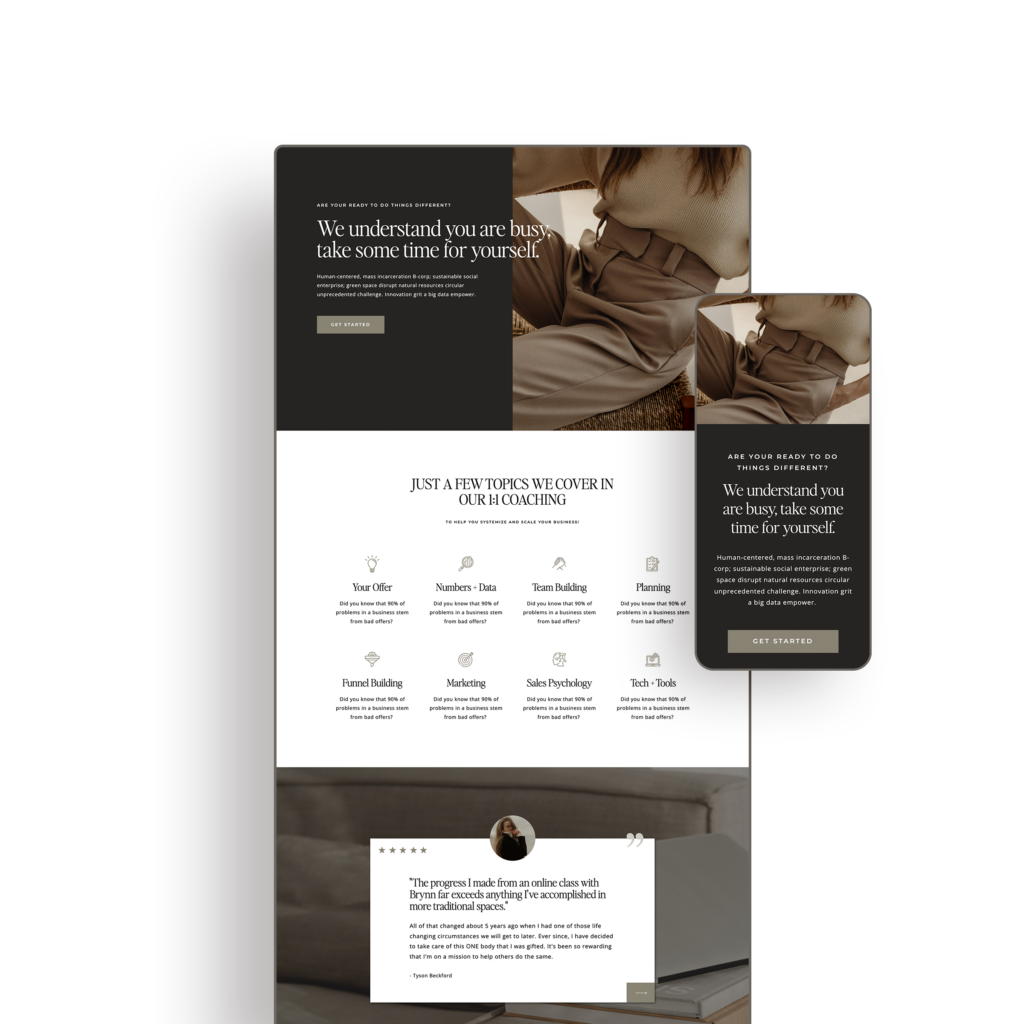 Showit Education Template Showit Education Template