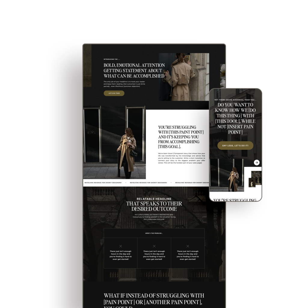 Showit Millennial Sales Funnel Template Showit Millennial Sales Funnel Template