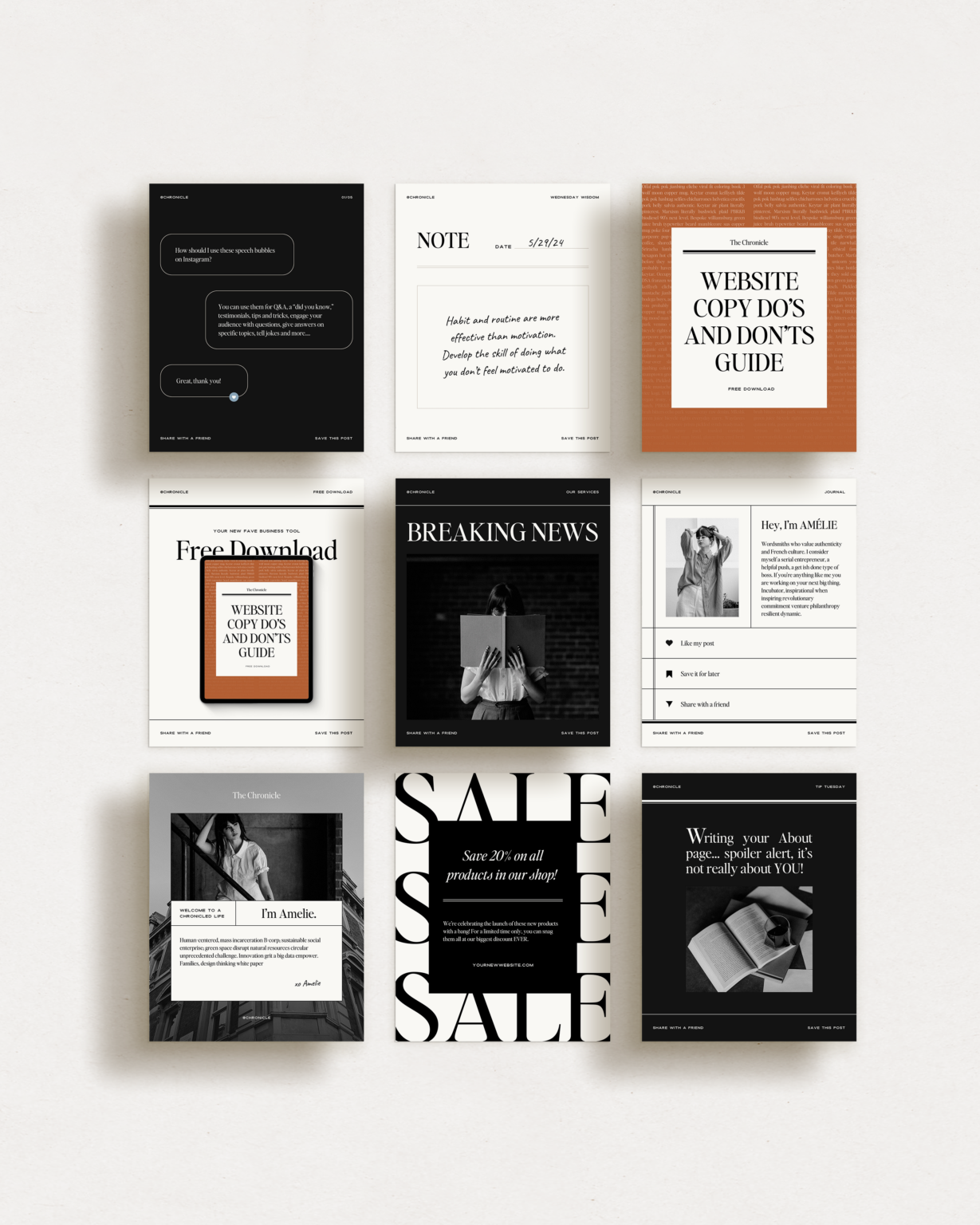 Chronicle Social Templates | Northfolk