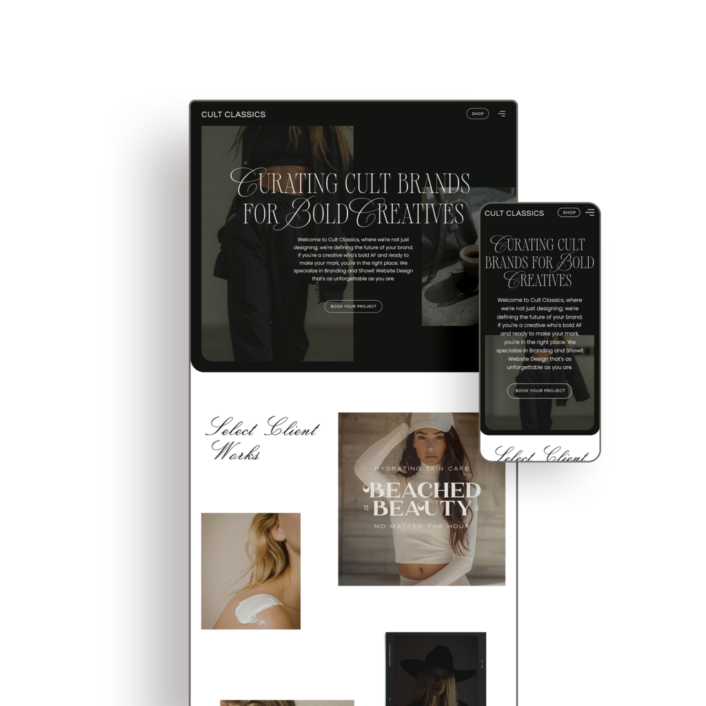 Cult Classics Luxe Showit Template Northfolk