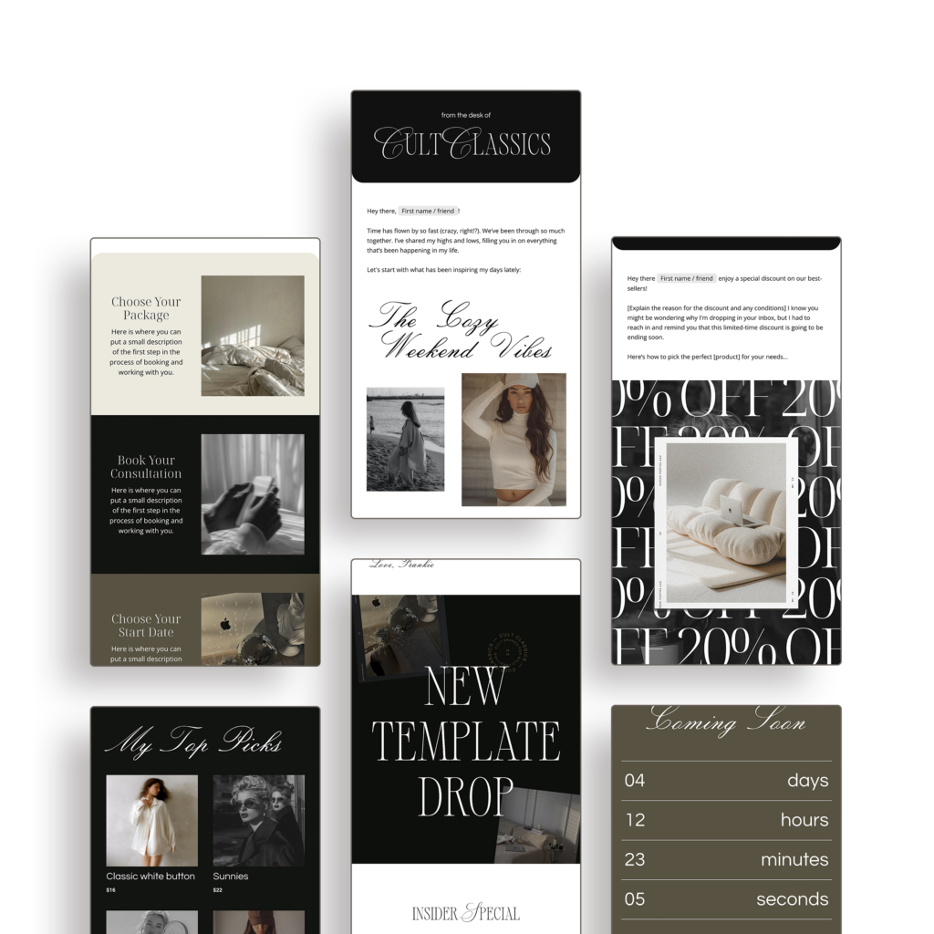Cult Classics Luxe Email Templates | Northfolk Cult Classics Luxe Email Templates | Northfolk