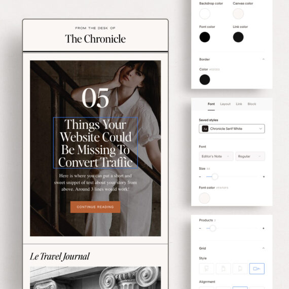 Chronicle Email Templates | Northfolk