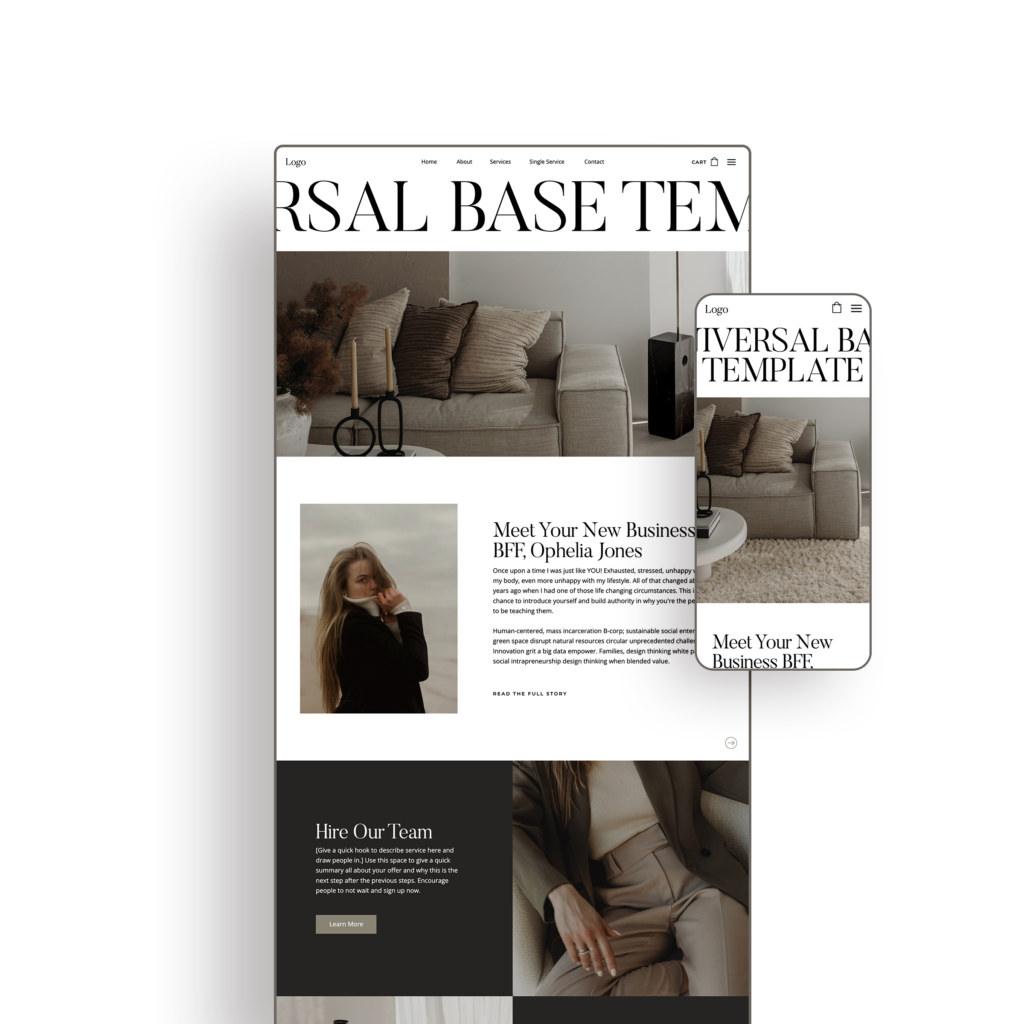 Universal Base Showit Template | Northfolk